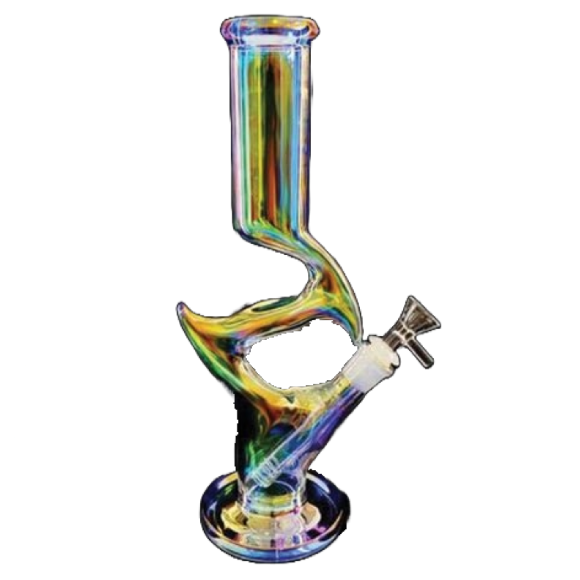 Electroplated Water Pipe Zig Zag - Stylish and Durable Smoking Gear ...
