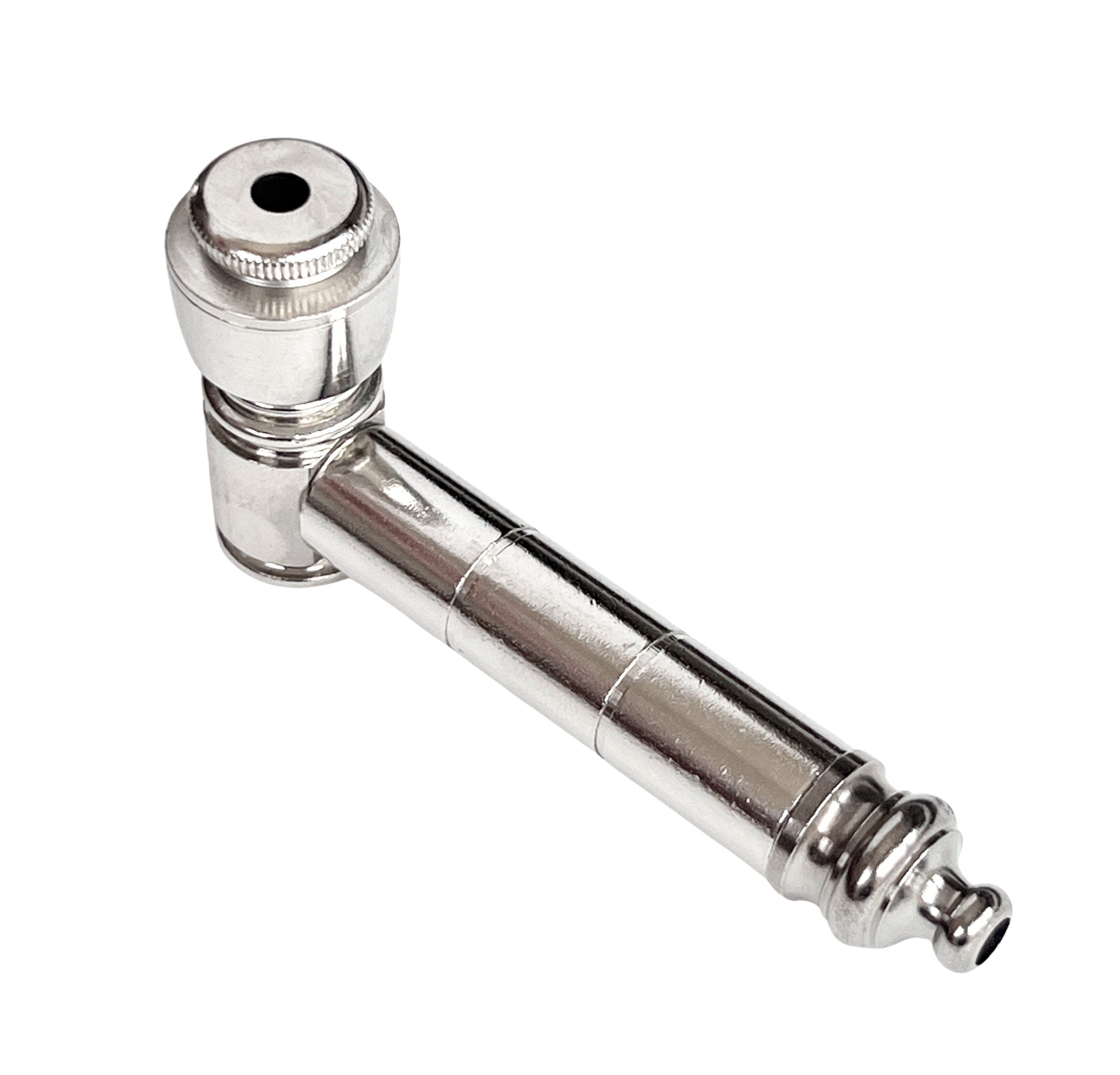 Simple Straight Nickel Plated Brass Pipe – Funkyskunk